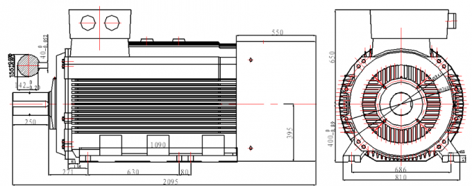 IP54 IP55 Direct Drive PM Generator , PMG Alternator Generator